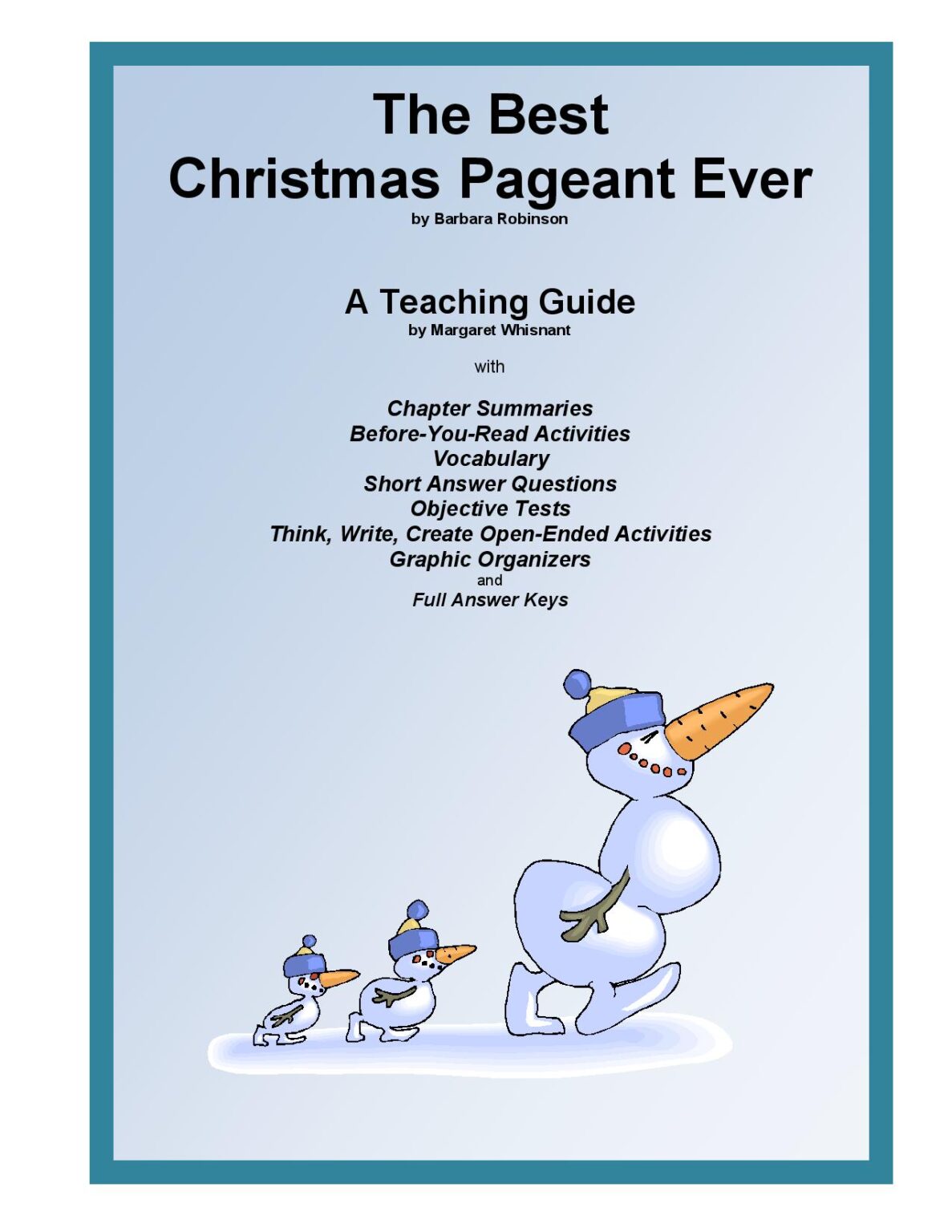 Best Christmas Pageant Ever, The – TakingGrades.com
